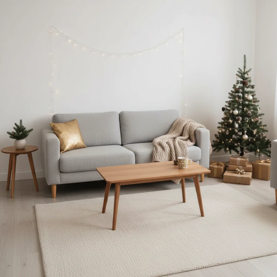 How to Decorate a Small Living Room for Christmas: Space-Saving Ideas ...