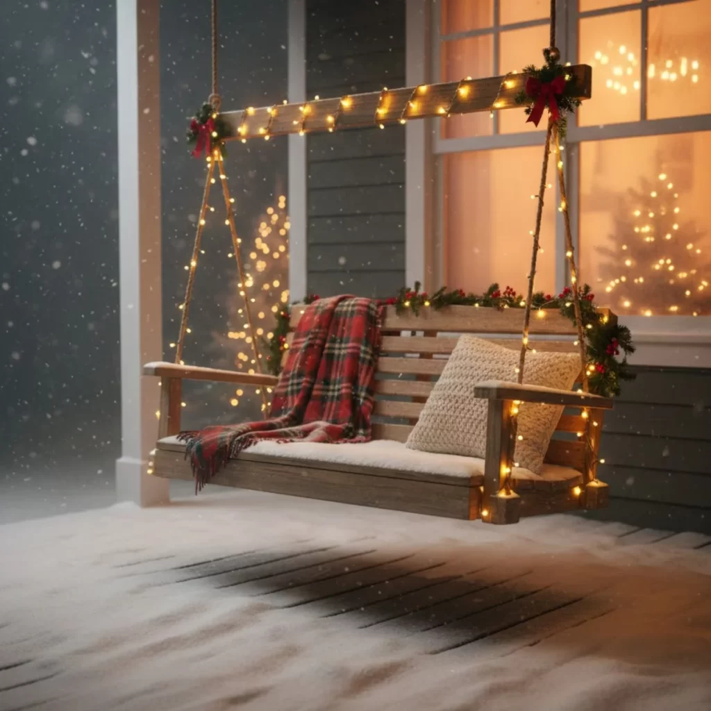 Decorating a Porch Swing for Christmas: Simple, Cozy, Festive Ideas - Aosom