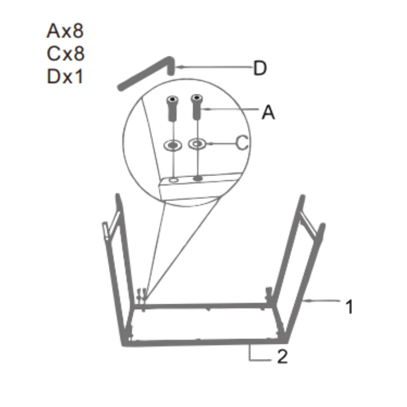 HOMCOM Inch Bar Table with Metal Legs Assembly Manual (SKU:835-383) - Aosom