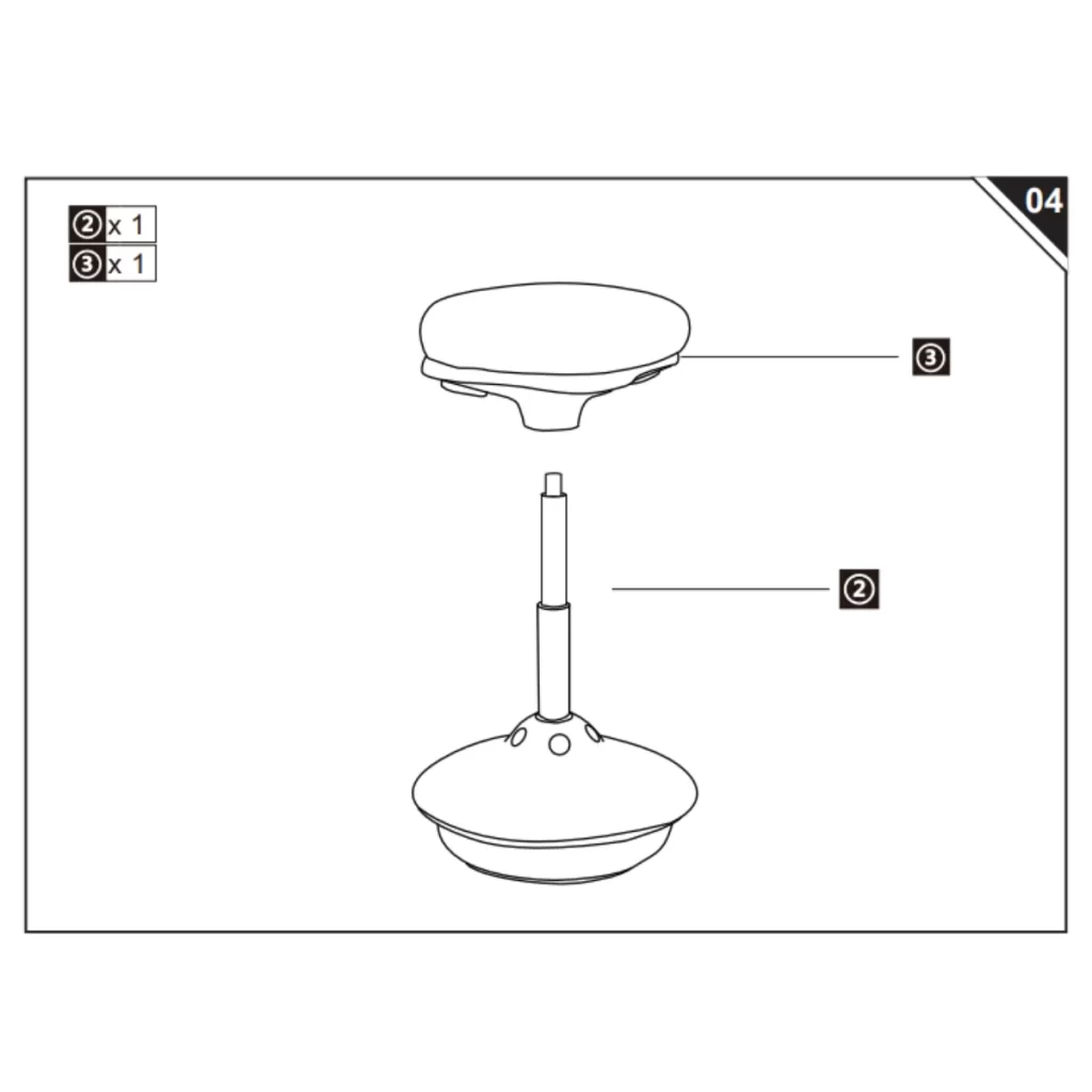 Assembly Instructions for HOMCOM Backless Wobble Chair (SKU:921 ...