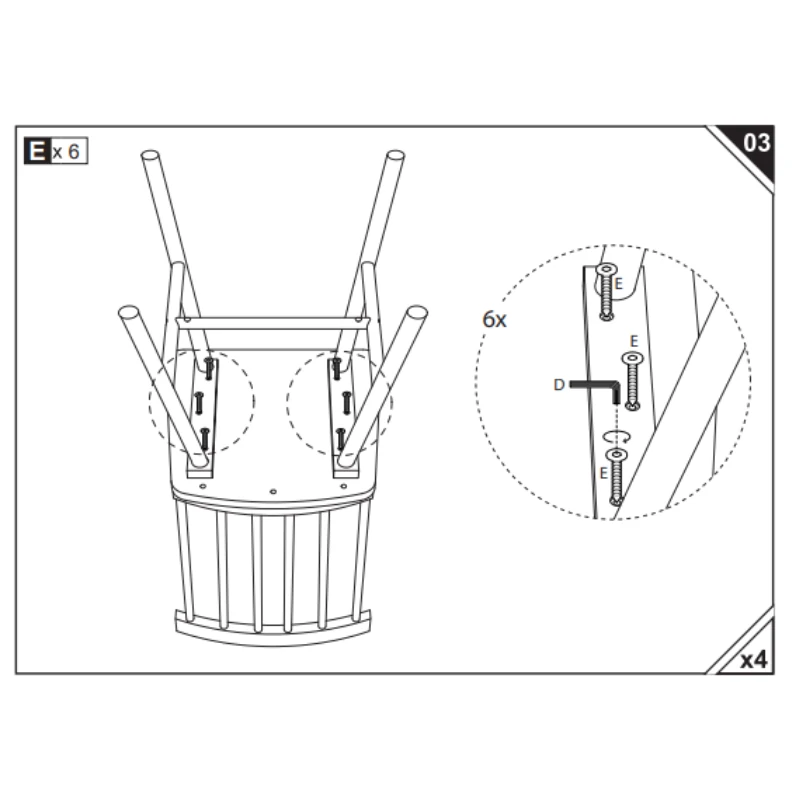 HOMCOM Wooden Dining Chair Assembly Manual (SKU:83A-328V01BK) - Aosom