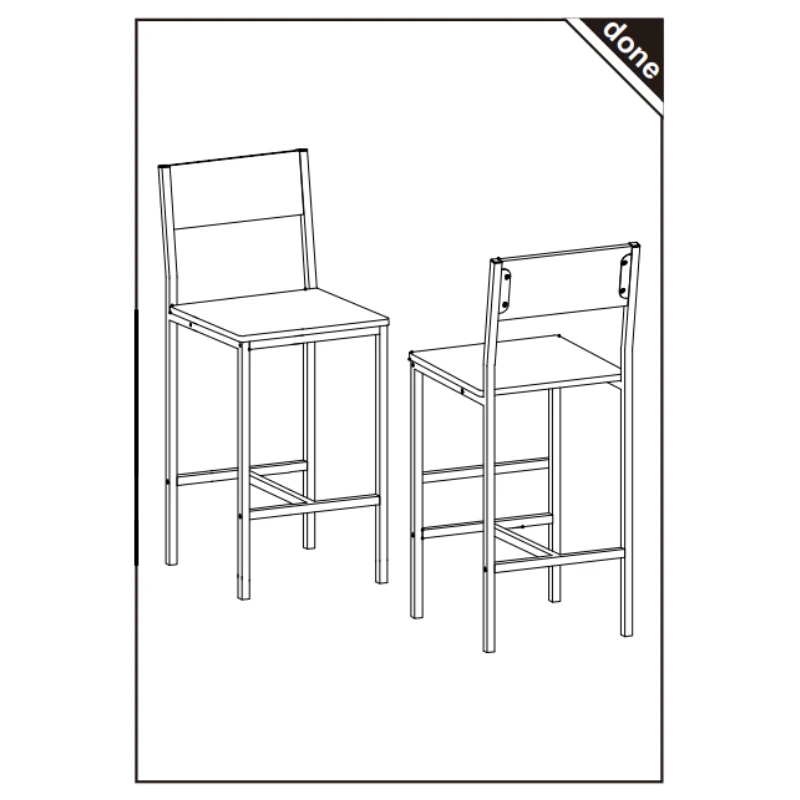 HOMCOM 3 Piece Pub Table and Chair Set Assembly Manual (SKU:835 ...