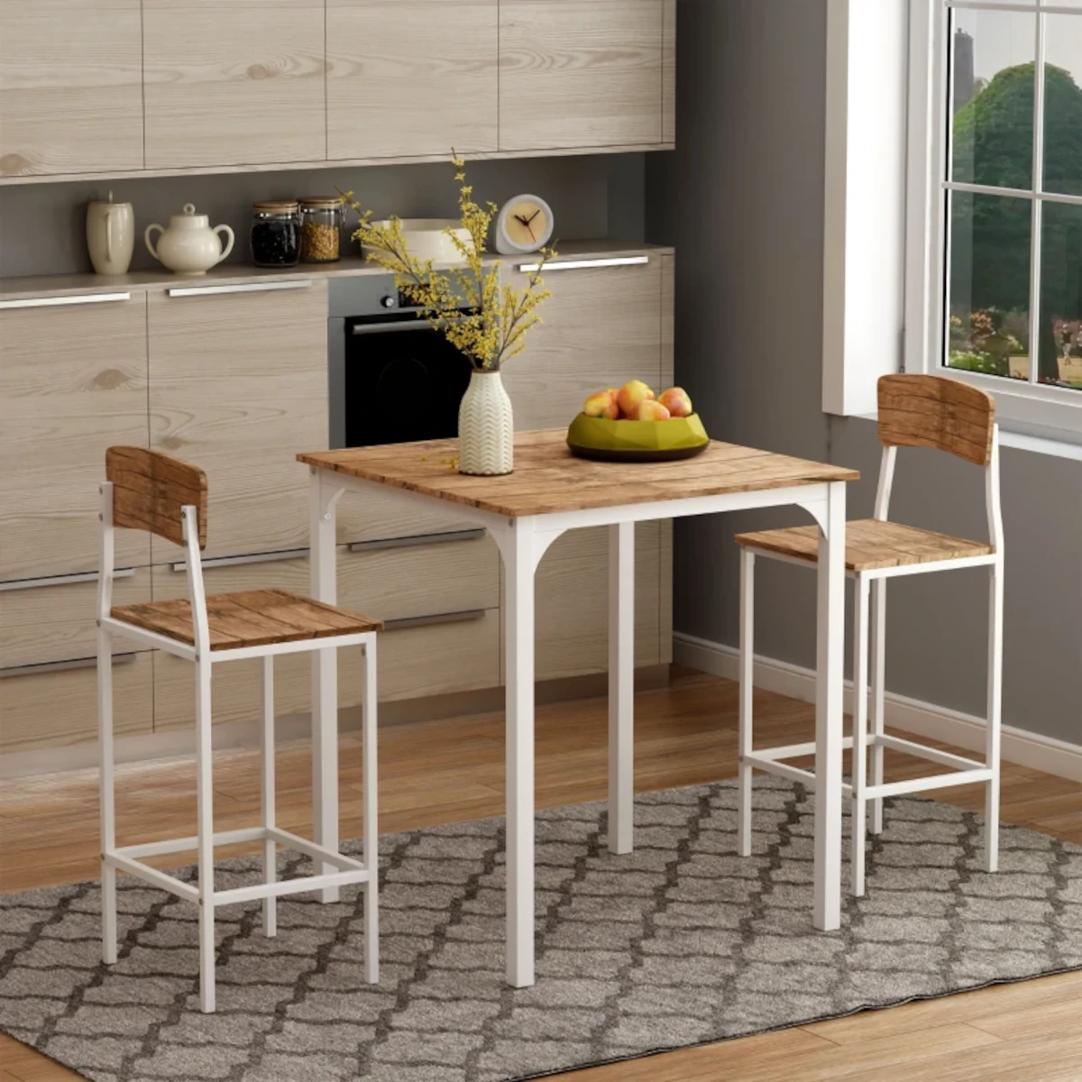 HOMCOM 3 Piece Pub Table and Chair Set Assembly Manual (SKU:835 ...