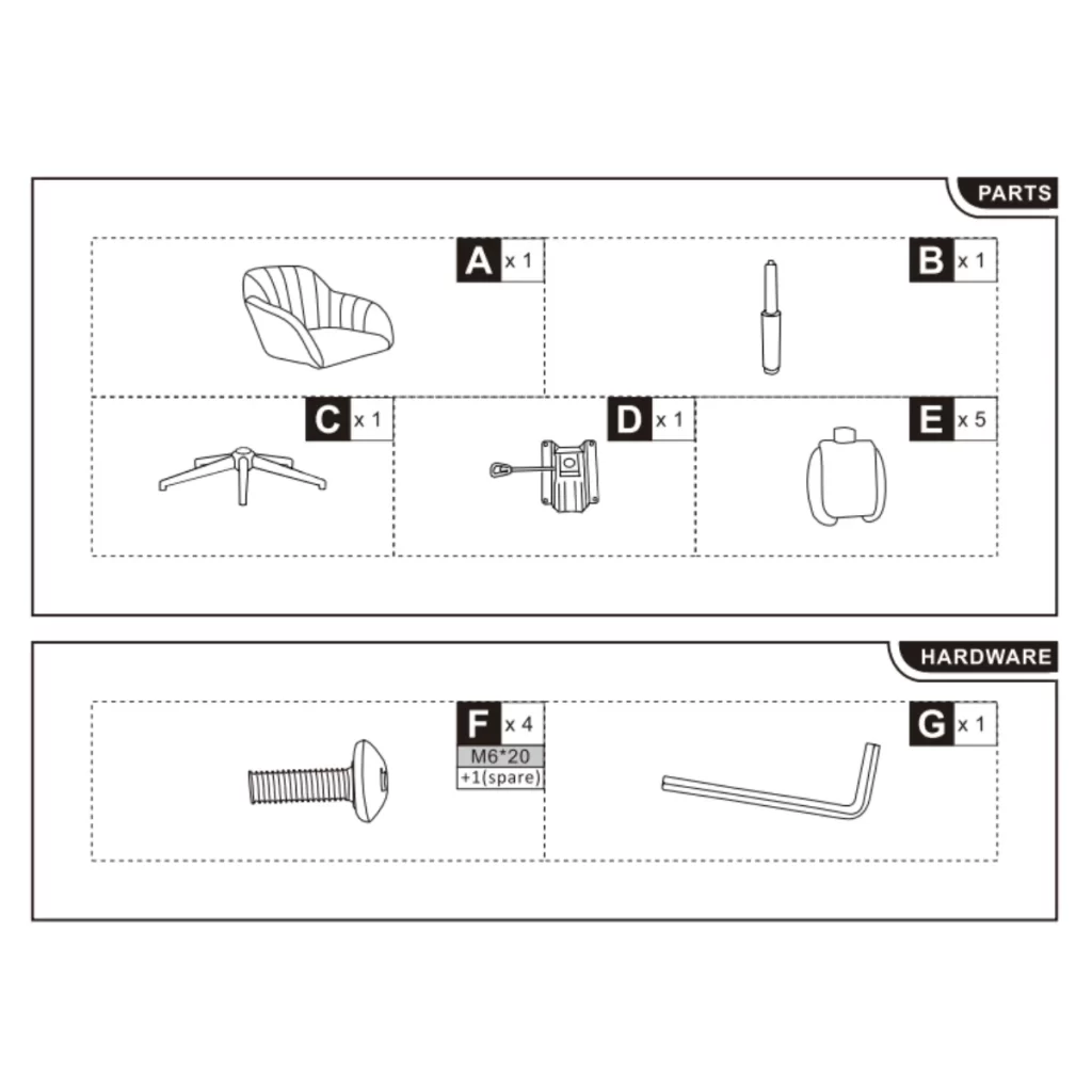 Vinsetto Mid-Back PU Leather Office Chair Assembly Manual (SKU:921 ...